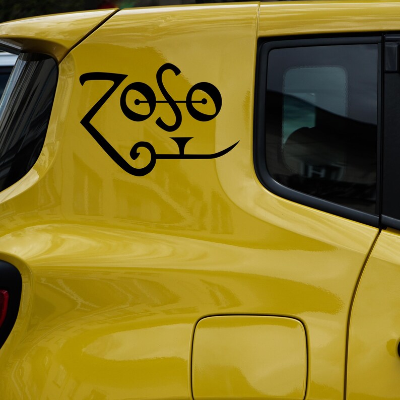 Zoso Symbol Decal – Led Zeppelin Inspired Vinyl Sticker • Rock Band Car ...