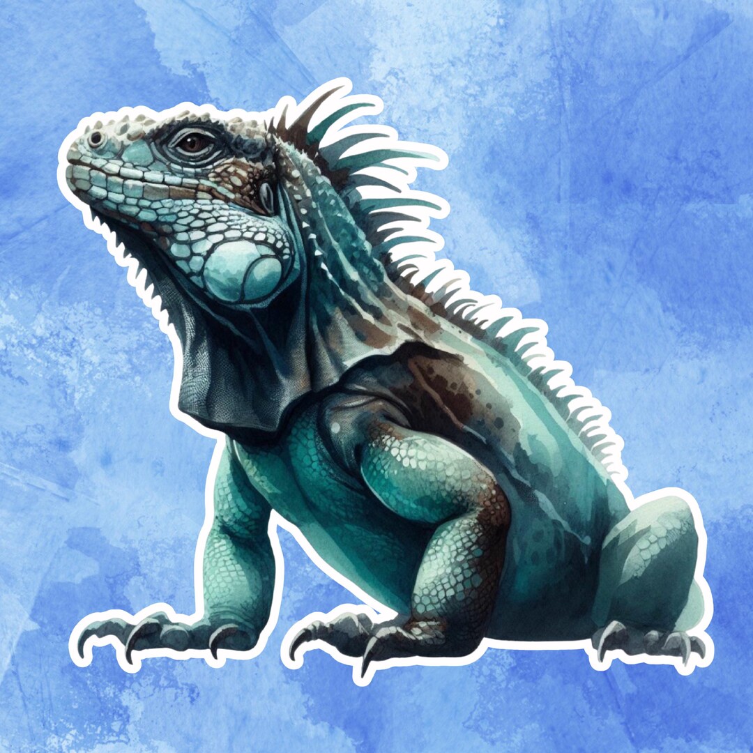Buy Realistic Iguana Sticker – Reptile Lover Vinyl Decal Online in ...
