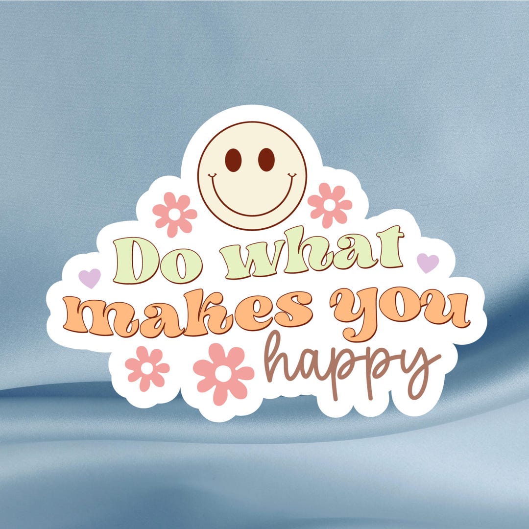Retro Smiley Face Sticker: Groovy 70s Style Vinyl Decal - Etsy