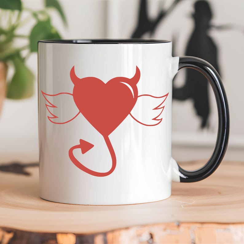 Devil Heart Angel Wings Decal: Gothic Car Laptop Vinyl Decor - Etsy