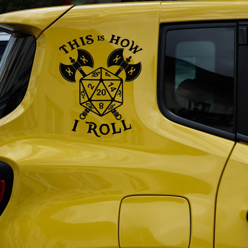 D20 Dice Vinyl Decal: 'this is How I Roll' Tabletop Gamer Sticker - Etsy