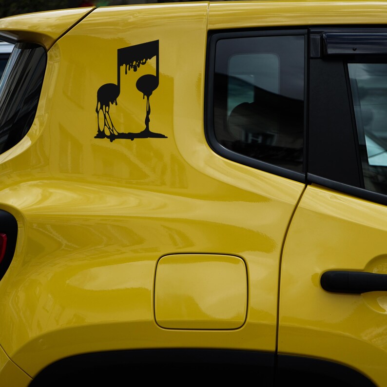 Bleeding Music Notes Vinyl Decal - Laptop, Car, Water Bottle Decals - Etsy