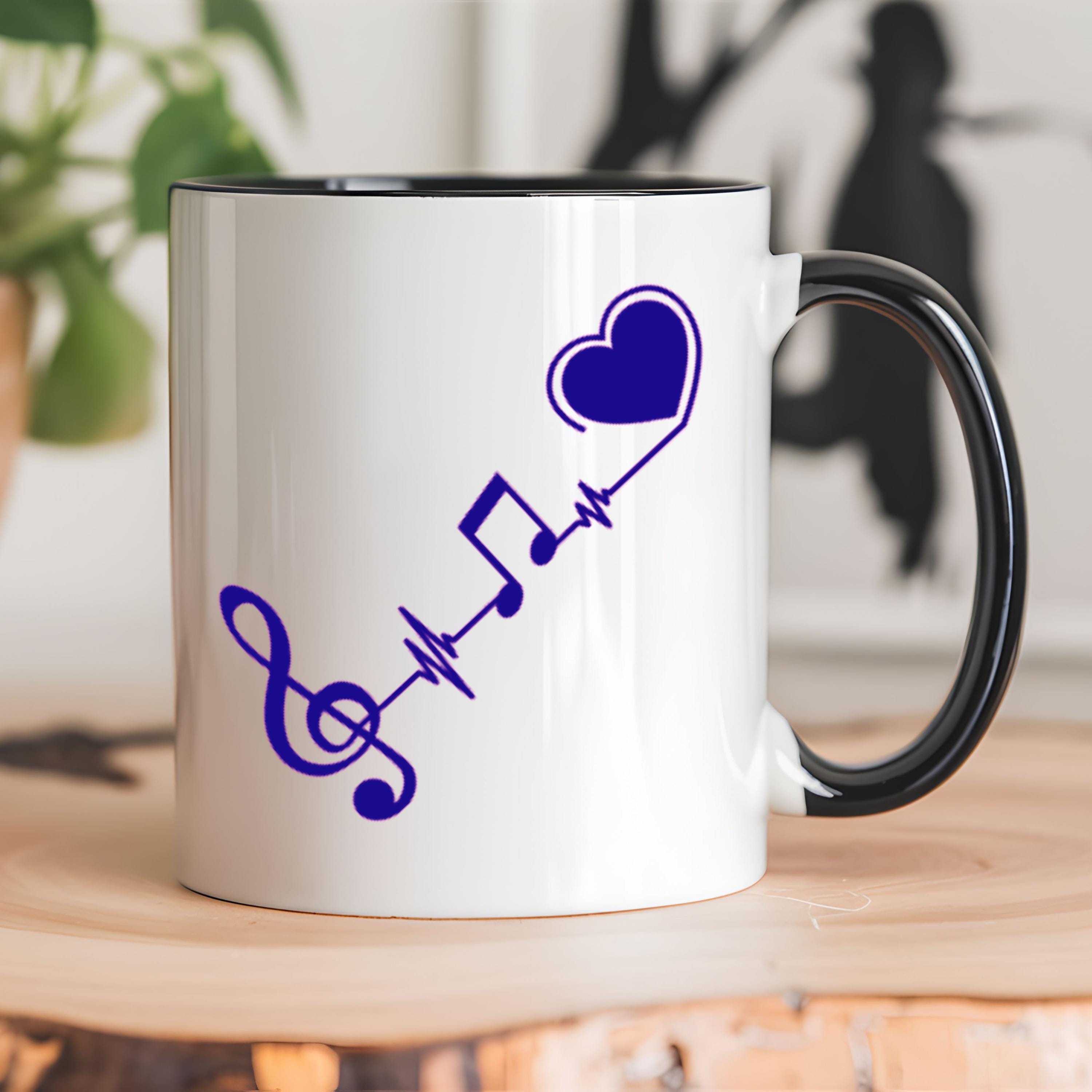 Heartbeat Music Vinyl Decal - - Laptop, Car, Water Bottle Decals - Etsy