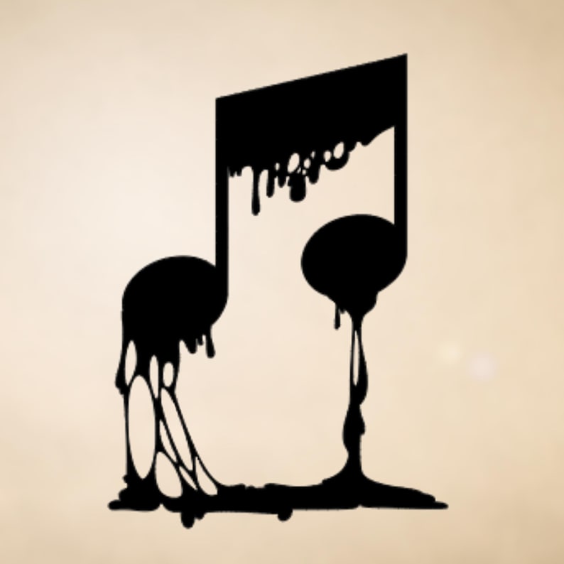 Bleeding Music Notes Vinyl Decal - Laptop, Car, Water Bottle Decals - Etsy