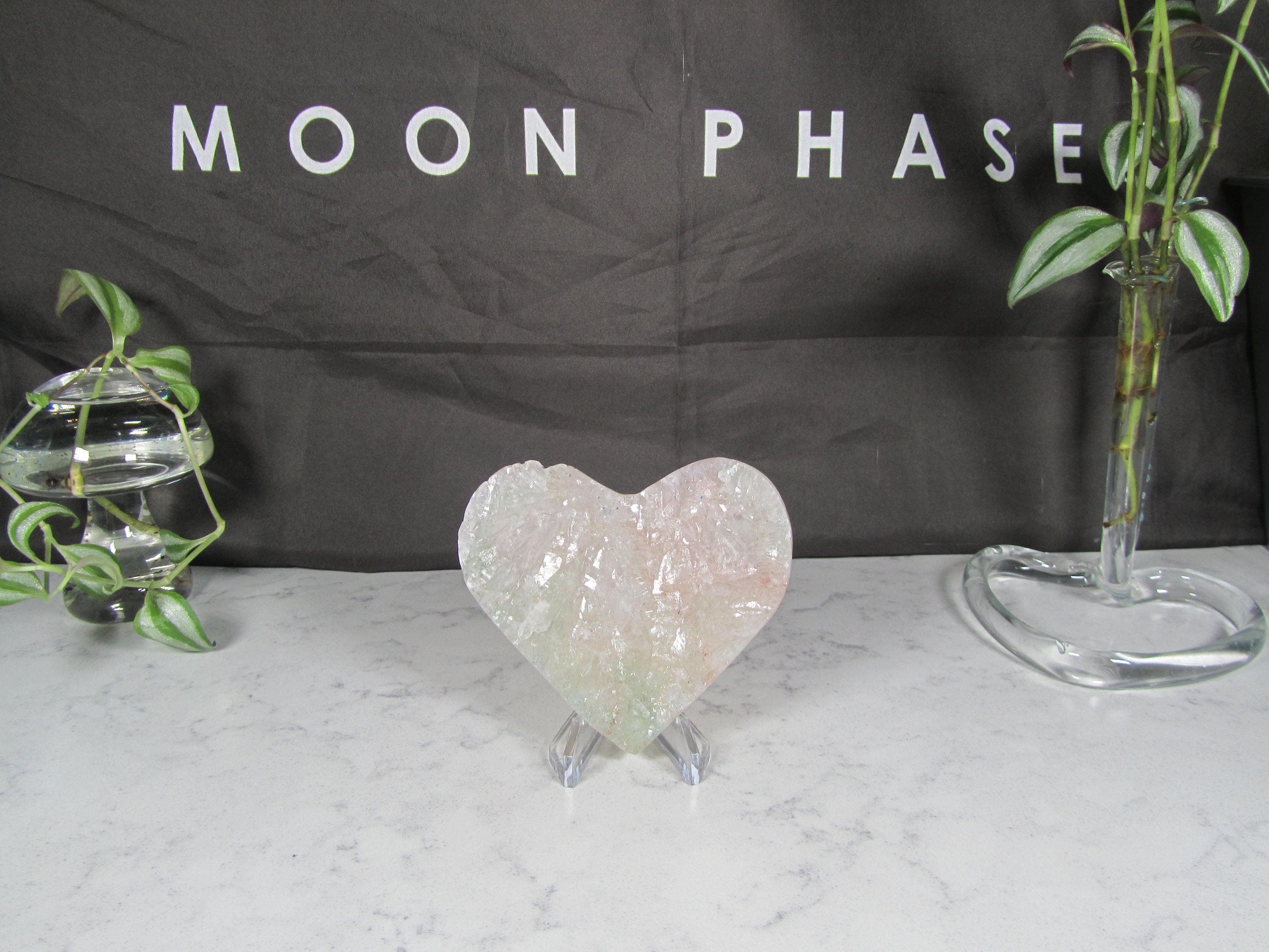 Apophylite Stilbite Quartz Crystal Heart Craving - Etsy