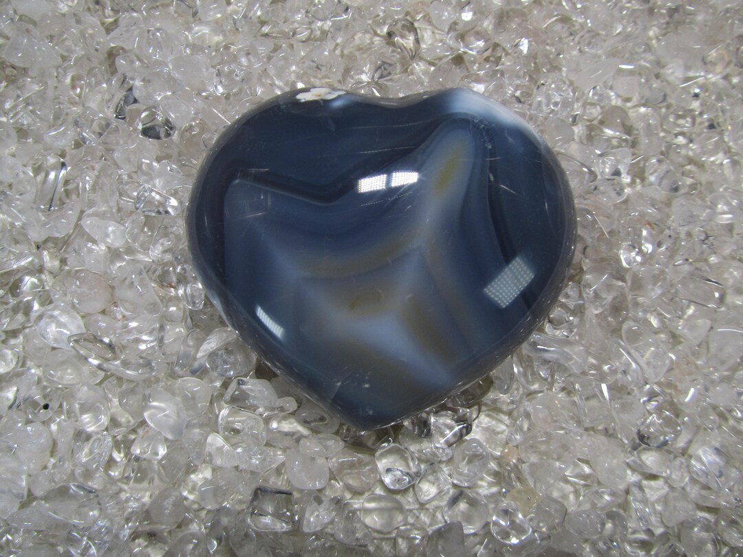 Orca Agate Hearts, Gemstone Hearts, Agate Heart, Orca Agate Gemstone ...