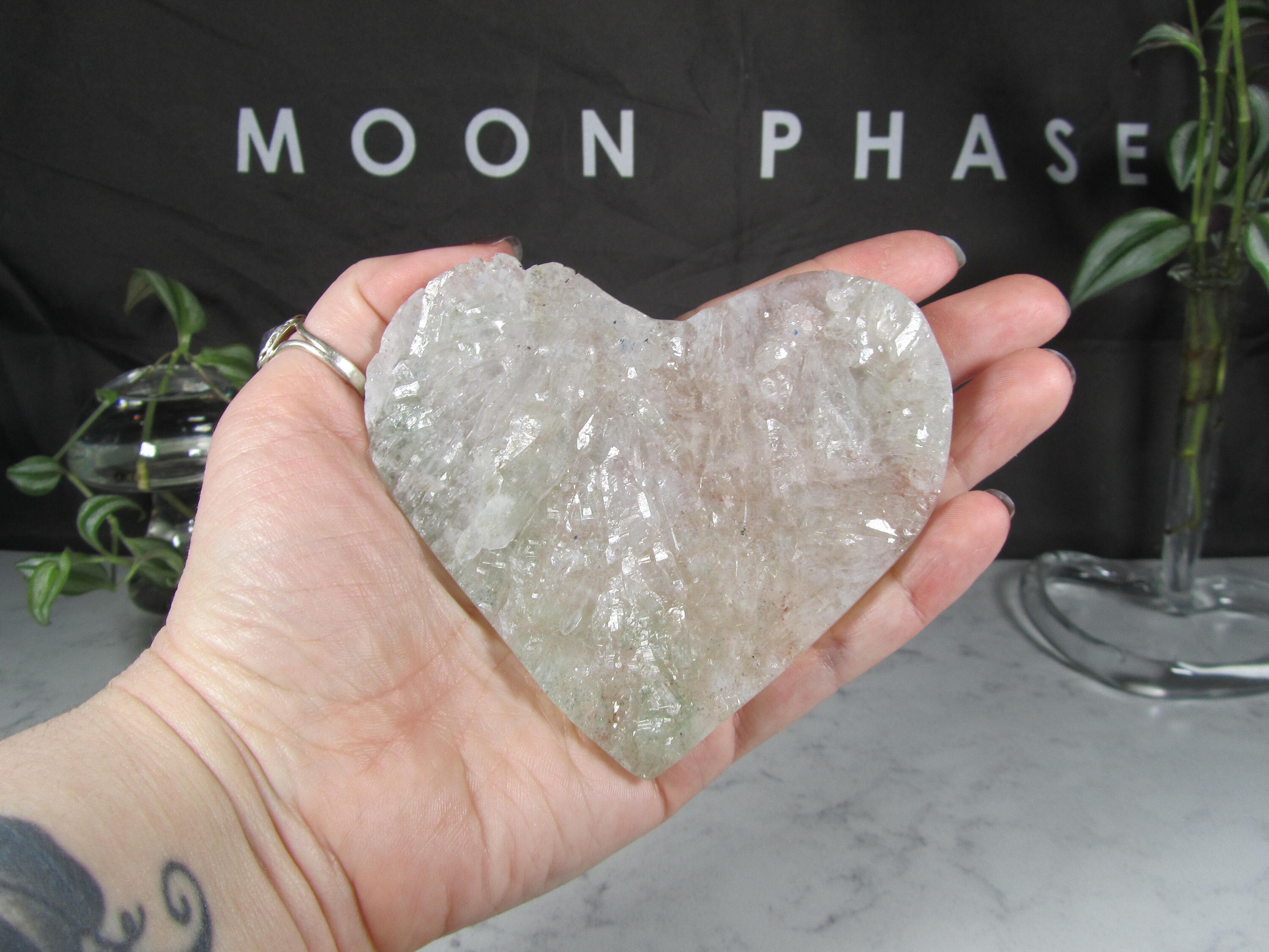 Apophylite Stilbite Quartz Crystal Heart Craving - Etsy