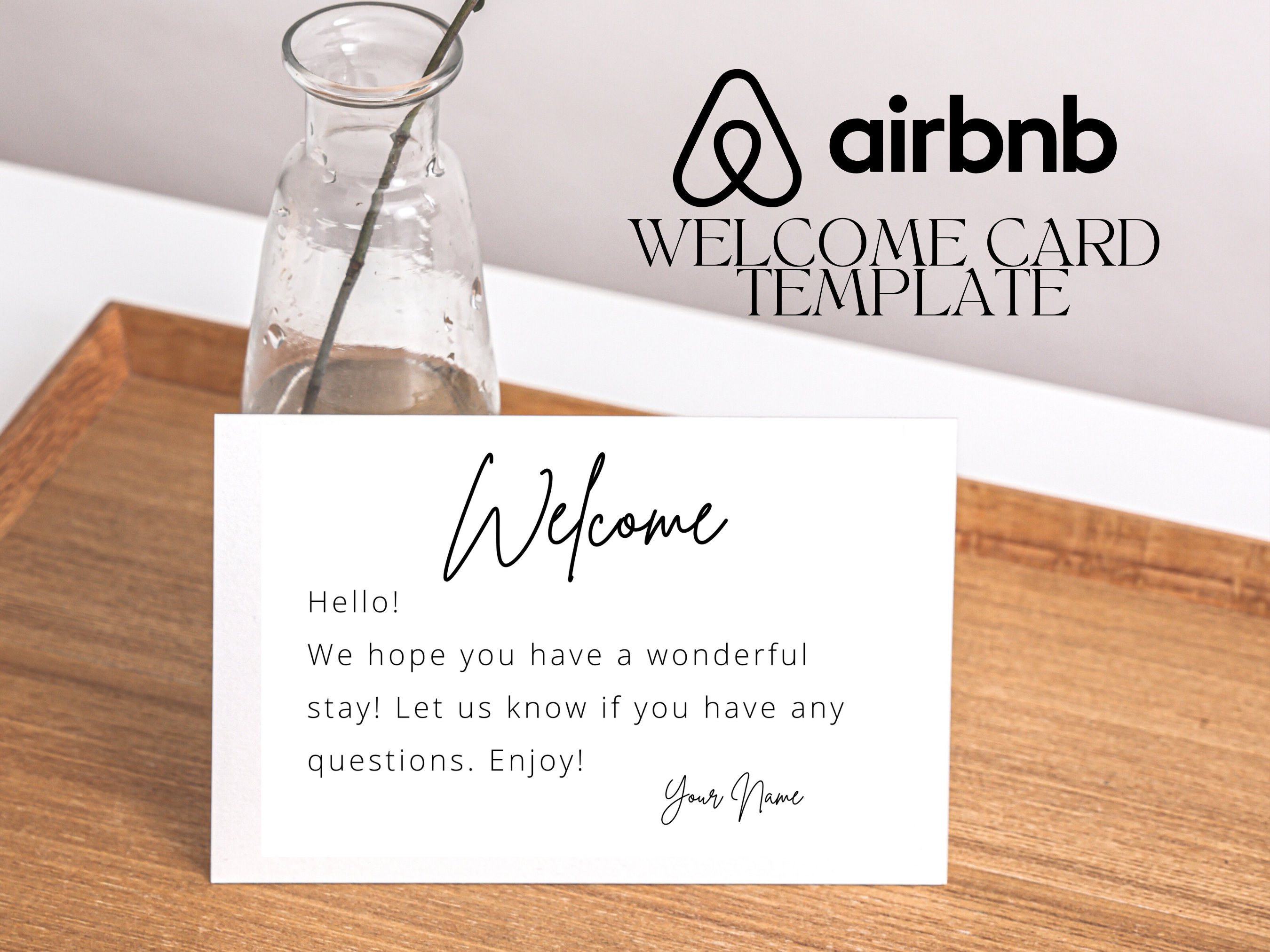 Airbnb Welcome Card Template Editable Customizable in Canva Superhost ...
