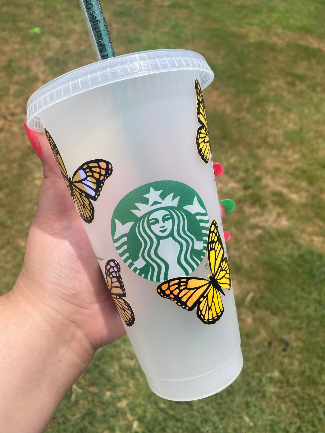 Starbucks Cold Cup - Holographic Butterfly - Etsy