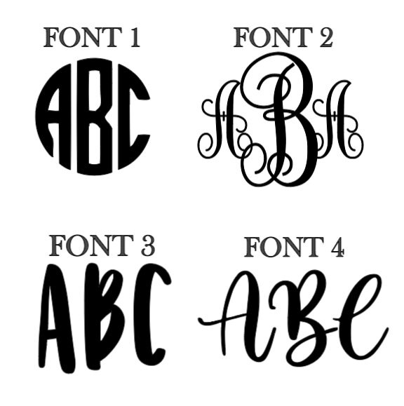 Custom Monogram Decal - Etsy