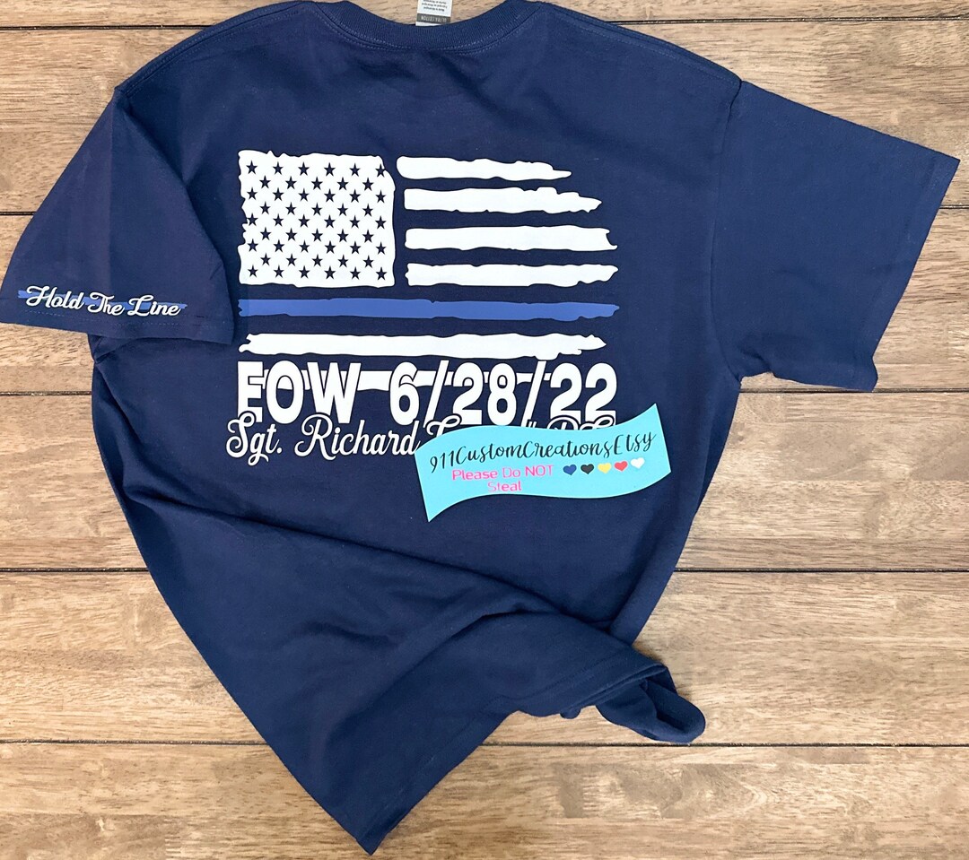 EOW Personalized Shirt Thin Blue Line Personalized Shirt Police ...