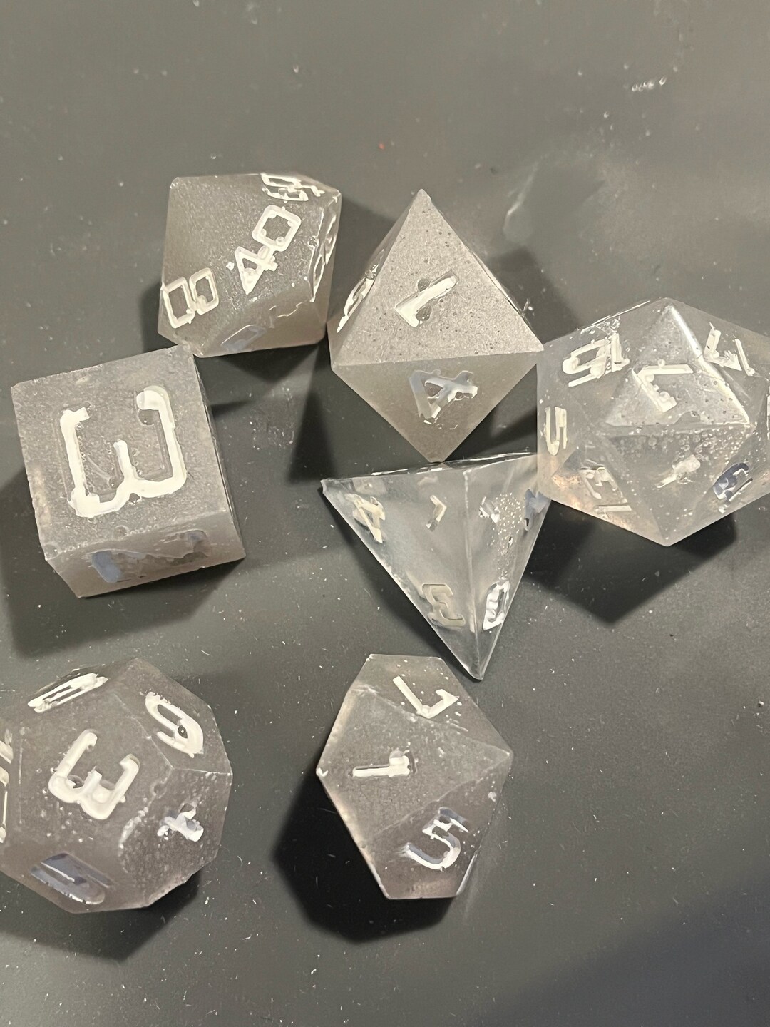 Simply Grey RPG Dice - Etsy