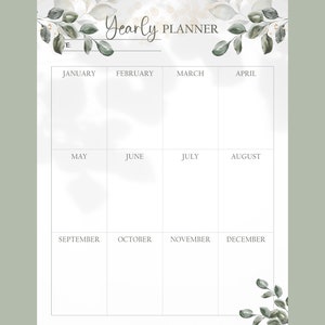 Green Floral Digital Planner - Etsy