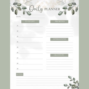 Green Floral Digital Planner - Etsy