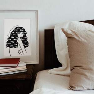 Pop Art Inspirational Woman Quotes Poster, Black & White Decor, Modern ...