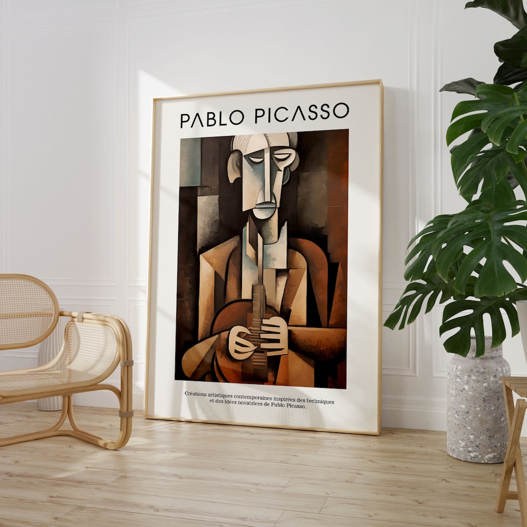 Pablo Picasso Abstract Man Portrait Digital Wall Art Print, Vintage ...