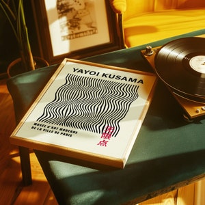 Yayoi Kusama Exhibition Poster, Gallery Wall Art, Checkered Kusama ...