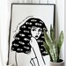 Pop Art Inspirational Woman Quotes Poster, Black & White Decor, Modern ...