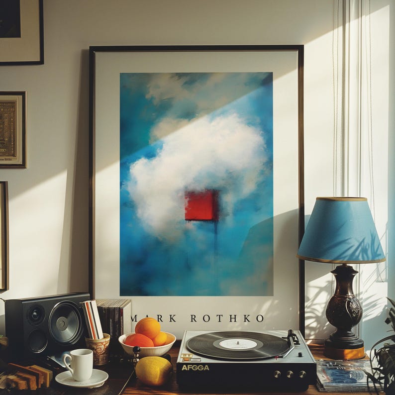 Mark Rothko Style Poster, Modern Living Room Decor, Abstract Art Print ...