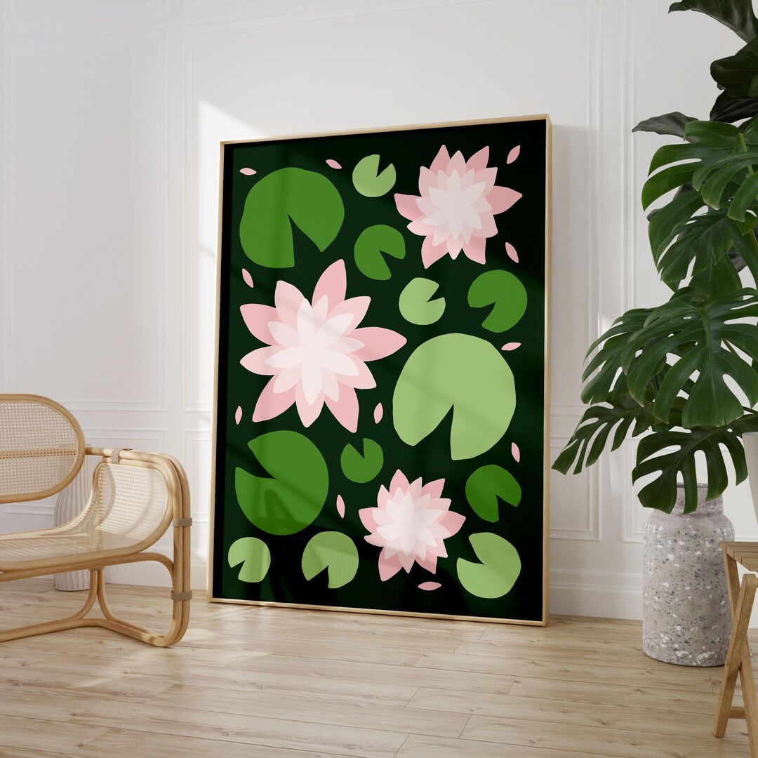 Lily Flower Market Poster, Maximalist Flower Wall Decor, Pop Art ...