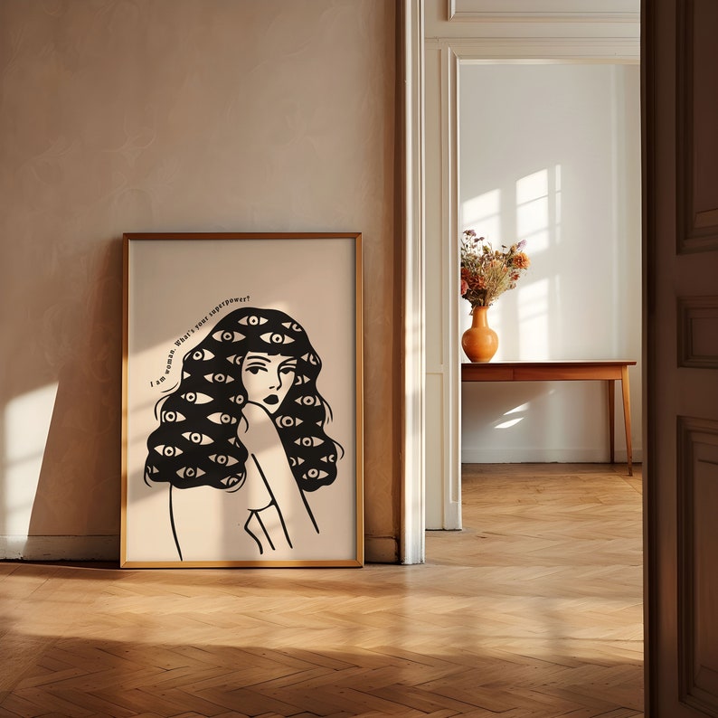 Pop Art Inspirational Woman Quotes Poster, Black & White Decor, Modern ...