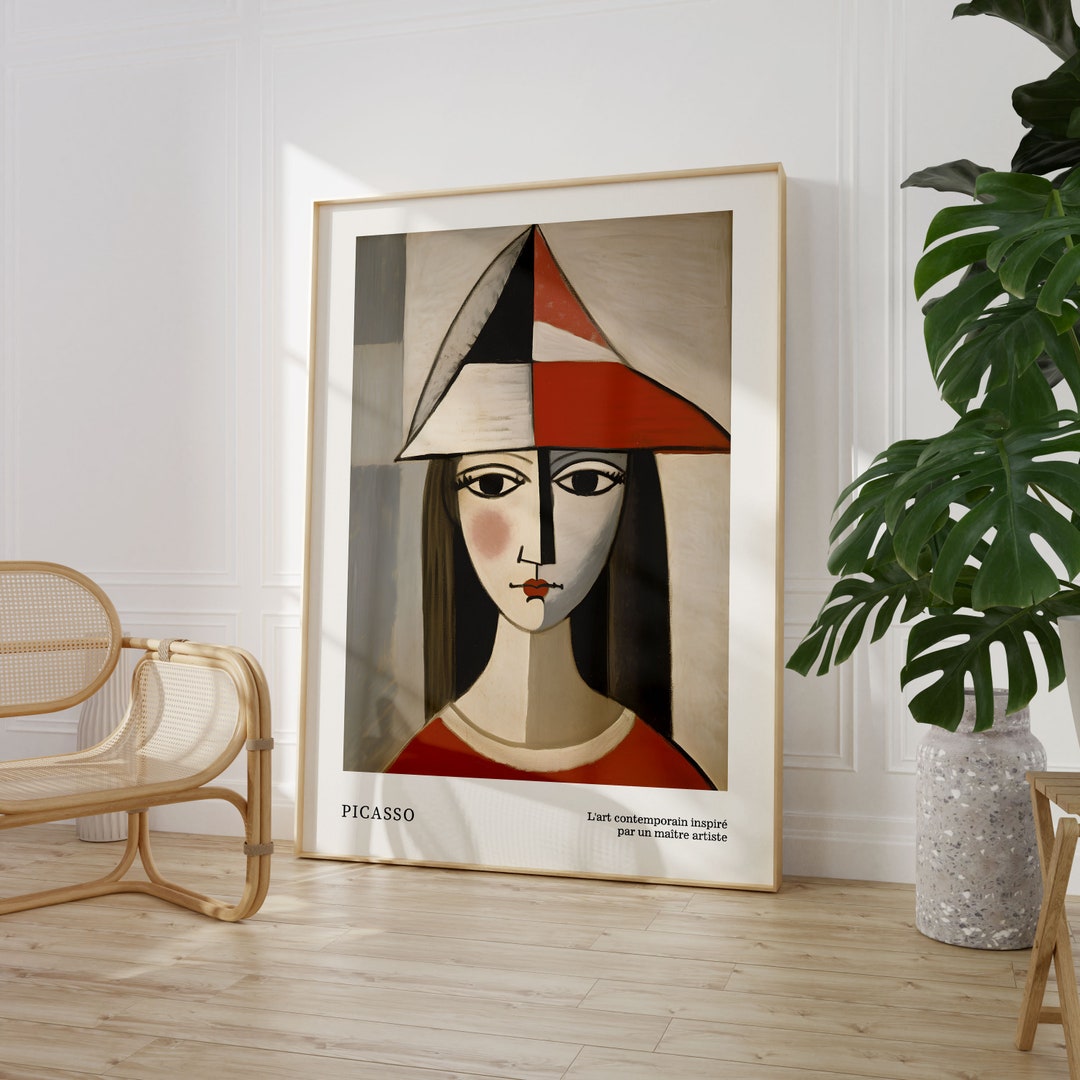 Pablo Picasso Digital Wall Art Print, Vintage Maximalist Abstract ...