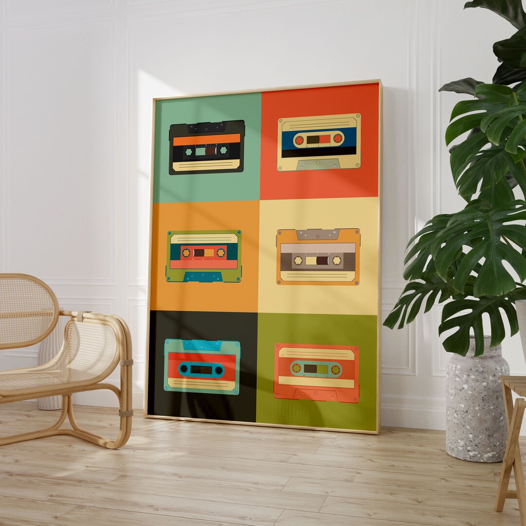 Printable Music Poster, Cassette Tape Print, Digital Download, Music ...