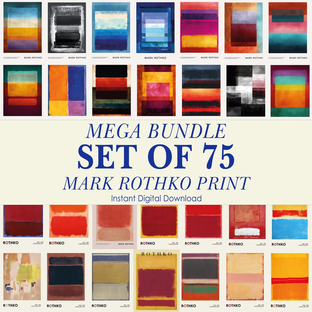 Mark Rothko Style Art Prints, Color Field Expressionism (digital ...