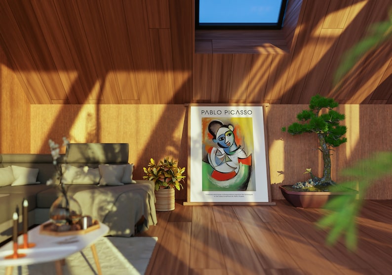 Pablo Picasso Inspired Abstract Woman Portrait Print, Geometric Art ...