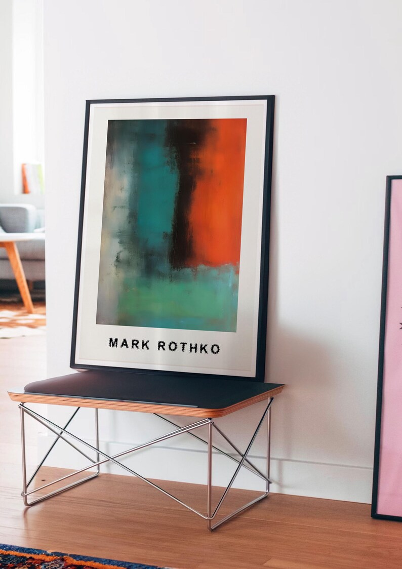Mark Rothko Minimalist Abstract Poster, Modern Living Room Decor ...