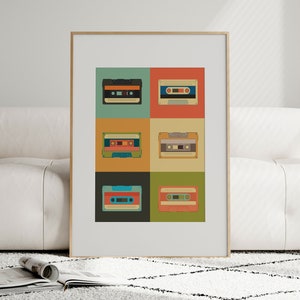 Printable Music Poster, Cassette Tape Print, Digital Download, Music ...