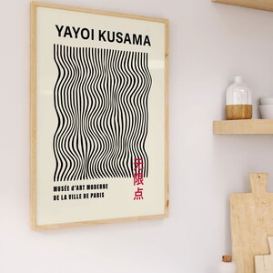 Yayoi Kusama Exhibition Poster, Gallery Wall Art, Checkered Kusama ...