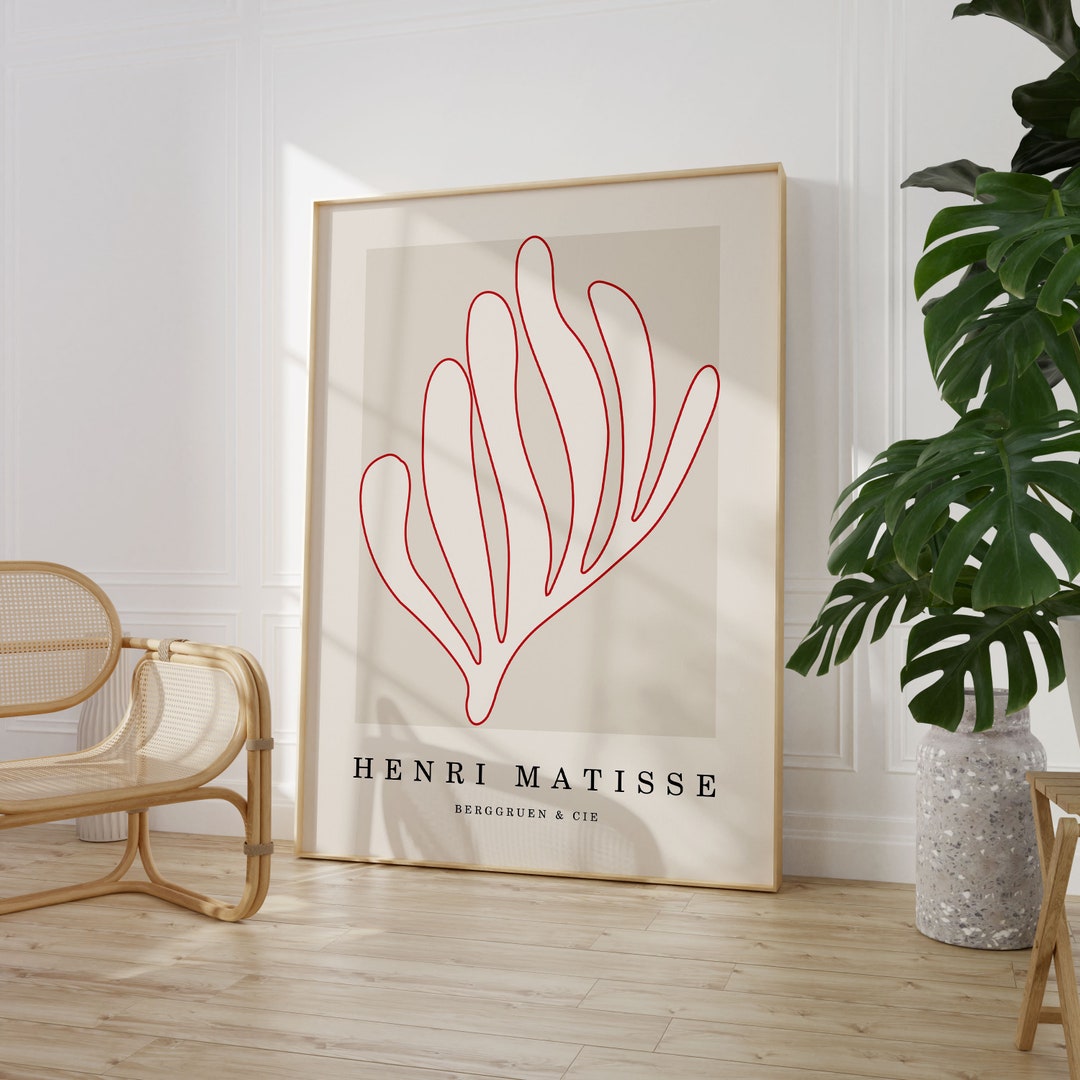 Matisse Red Cut Outs Print, Neutral Tones Poster, Printable Poster ...