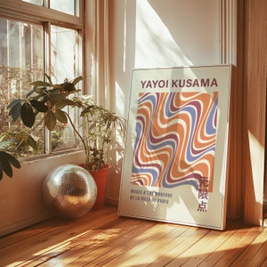 Yayoi Kusama Exhibition Poster, Gallery Wall Art, Kusama Print, Groovy ...