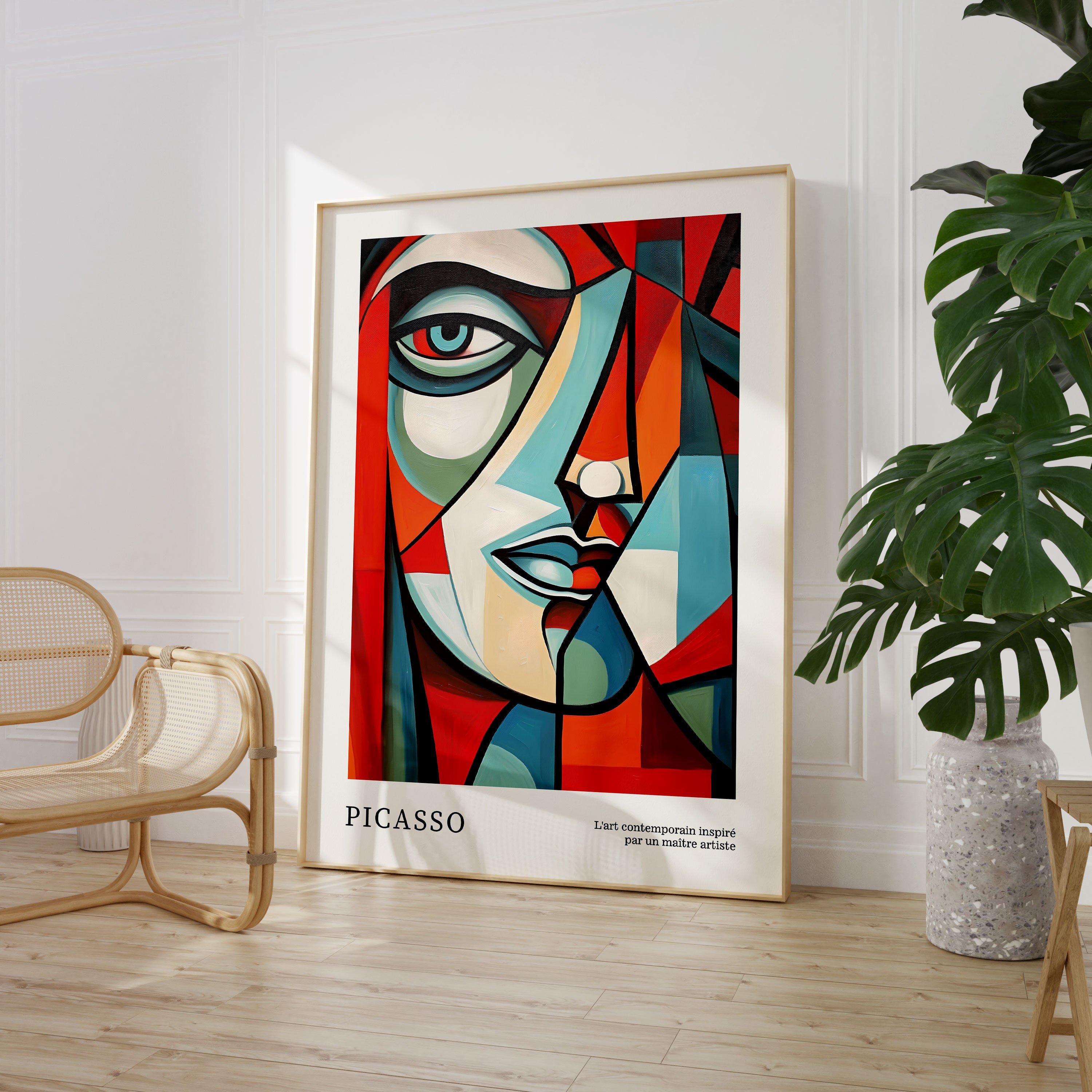 Wunderschone Gesicht Abstrakt Picasso Gesicht Bild