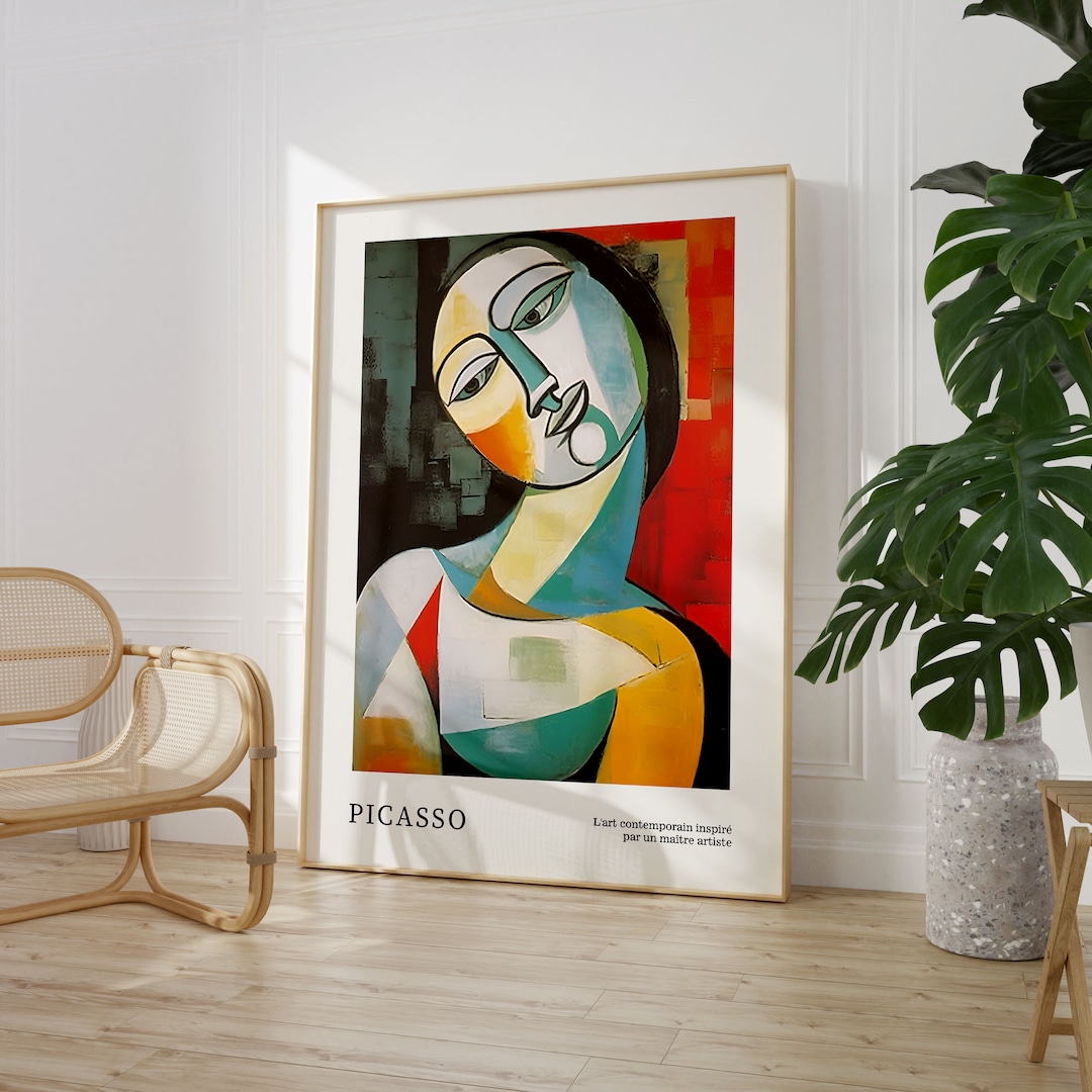 Pablo Picasso Abstract Woman Portrait Digital Wall Art Print, Vintage ...