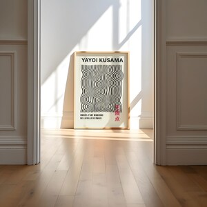 Yayoi Kusama Exhibition Poster, Gallery Wall Art, Checkered Kusama ...