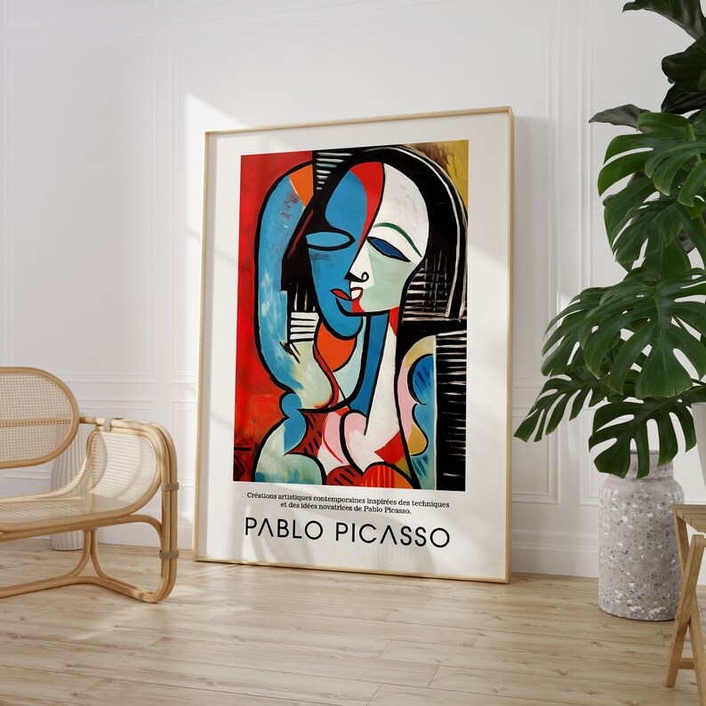 Picasso Abstract Faces Art Print, Vintage Maximalist Poster (digital ...