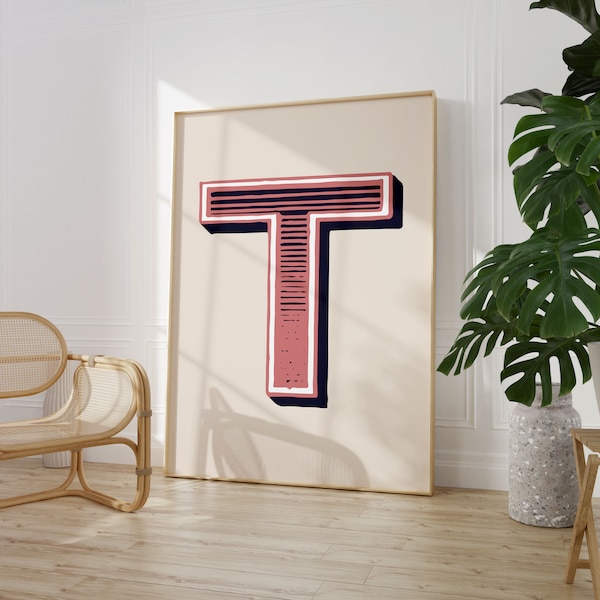 Single Letter Print - Etsy