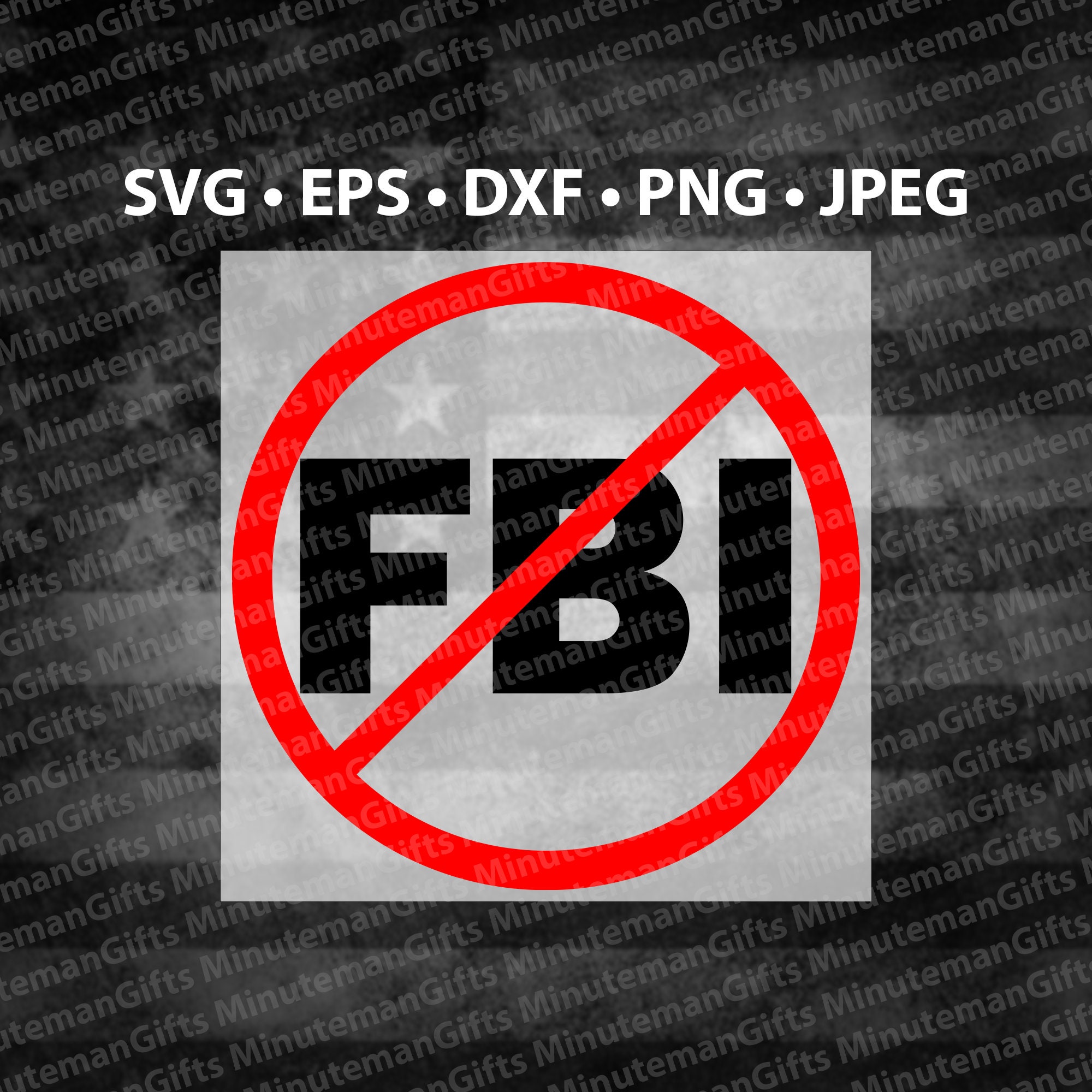 No FBI Vector Graphic | Svg | Png | Digital Download | Cut File - Etsy