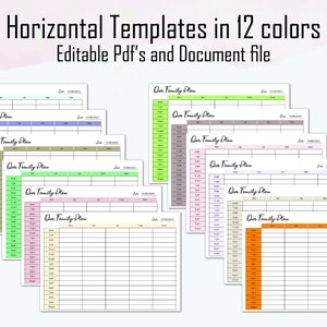 EDITABLE Weekly Family Planner | Printable Family Calendar Weekly ...