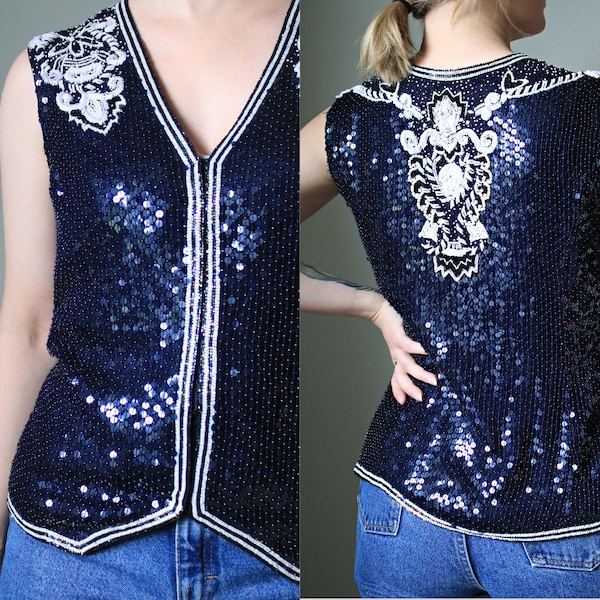 Sequin Vest - Etsy