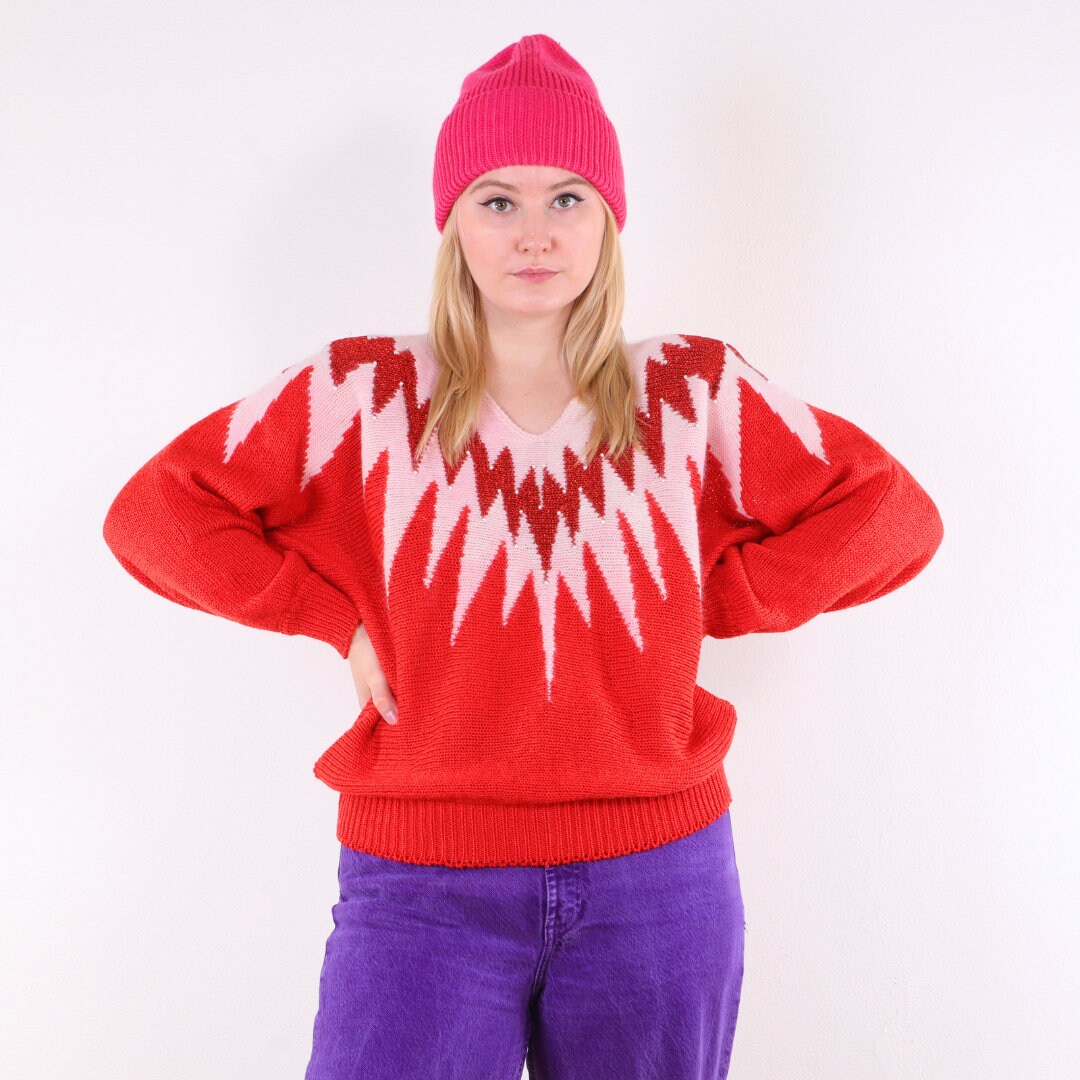 Vintage Clowncore Kidcore Sweater in Red M - Etsy UK
