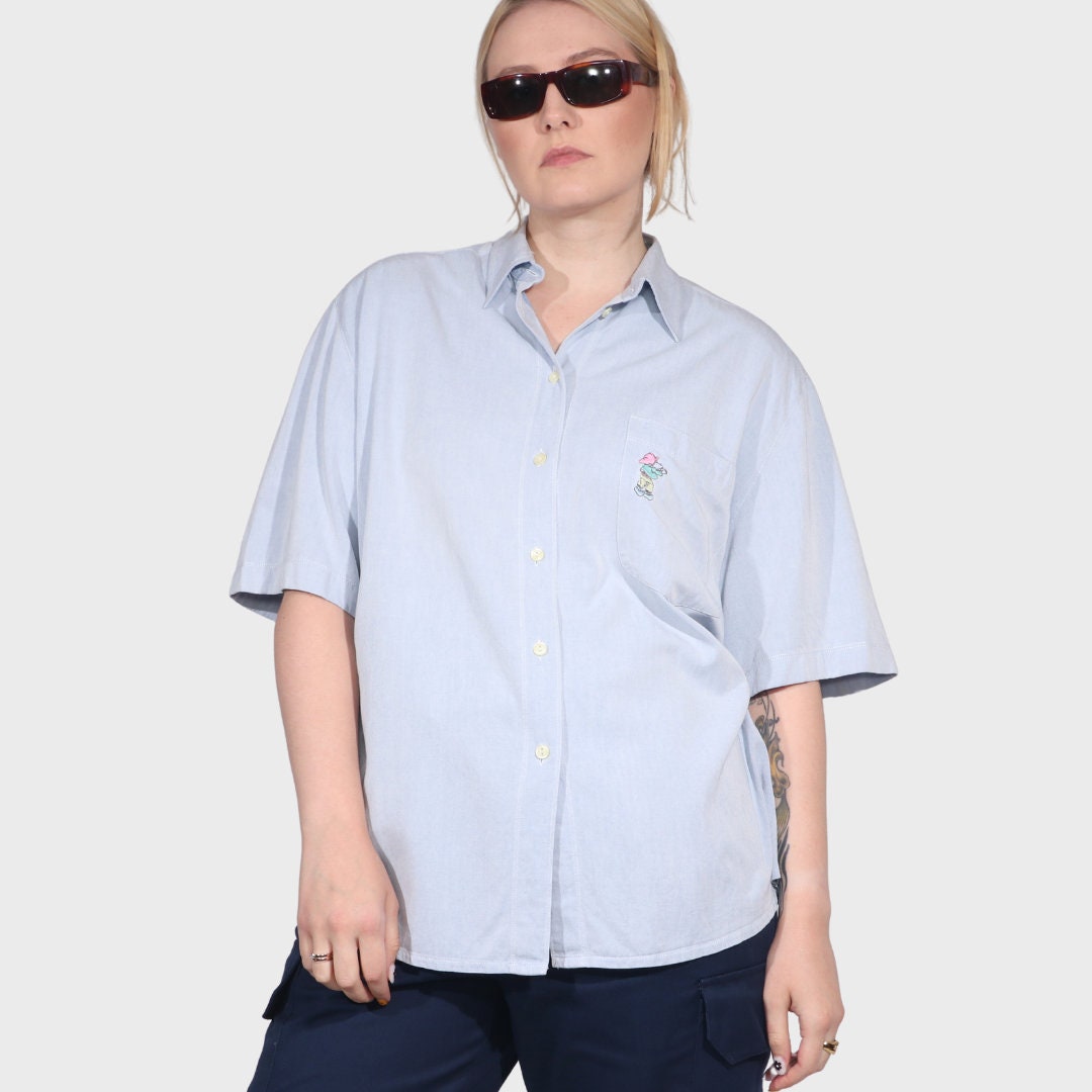 Vintage 80s Gnome Kidcore Seidensticker Button Down Blouse Shirt - Etsy