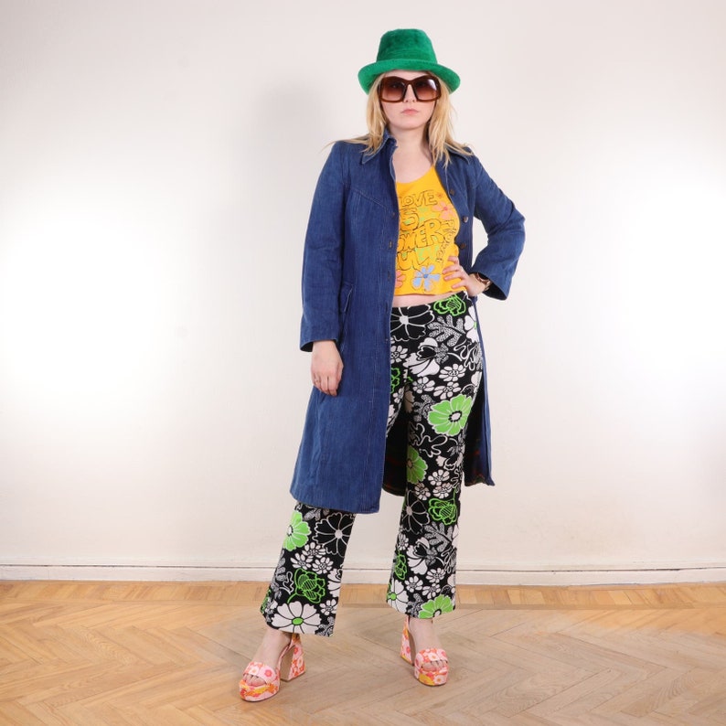 70s Vintage Hippie Flower Power Bell Bottoms M/L W30 L29 AS IS - Etsy