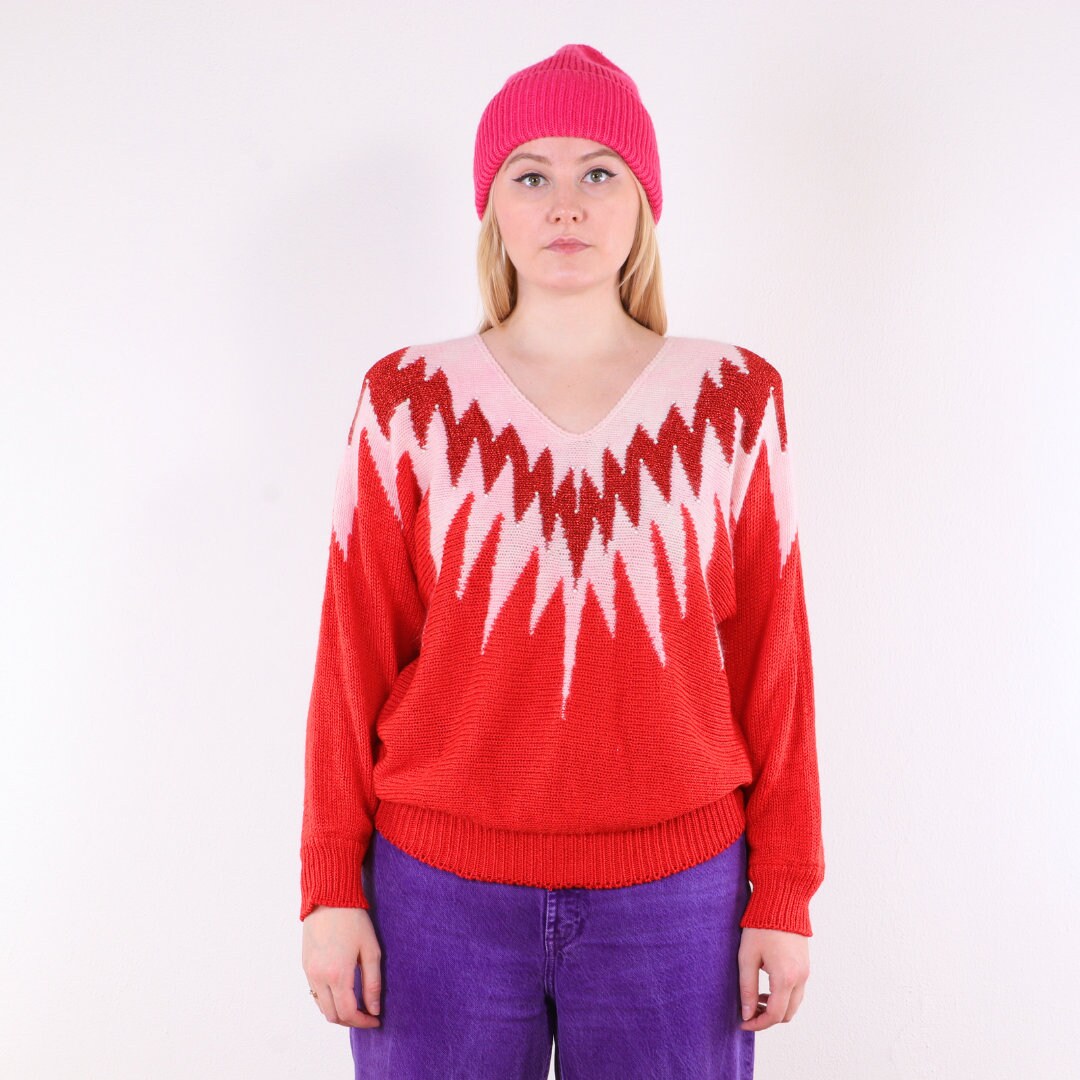 Vintage Clowncore Kidcore Sweater in Red M - Etsy UK