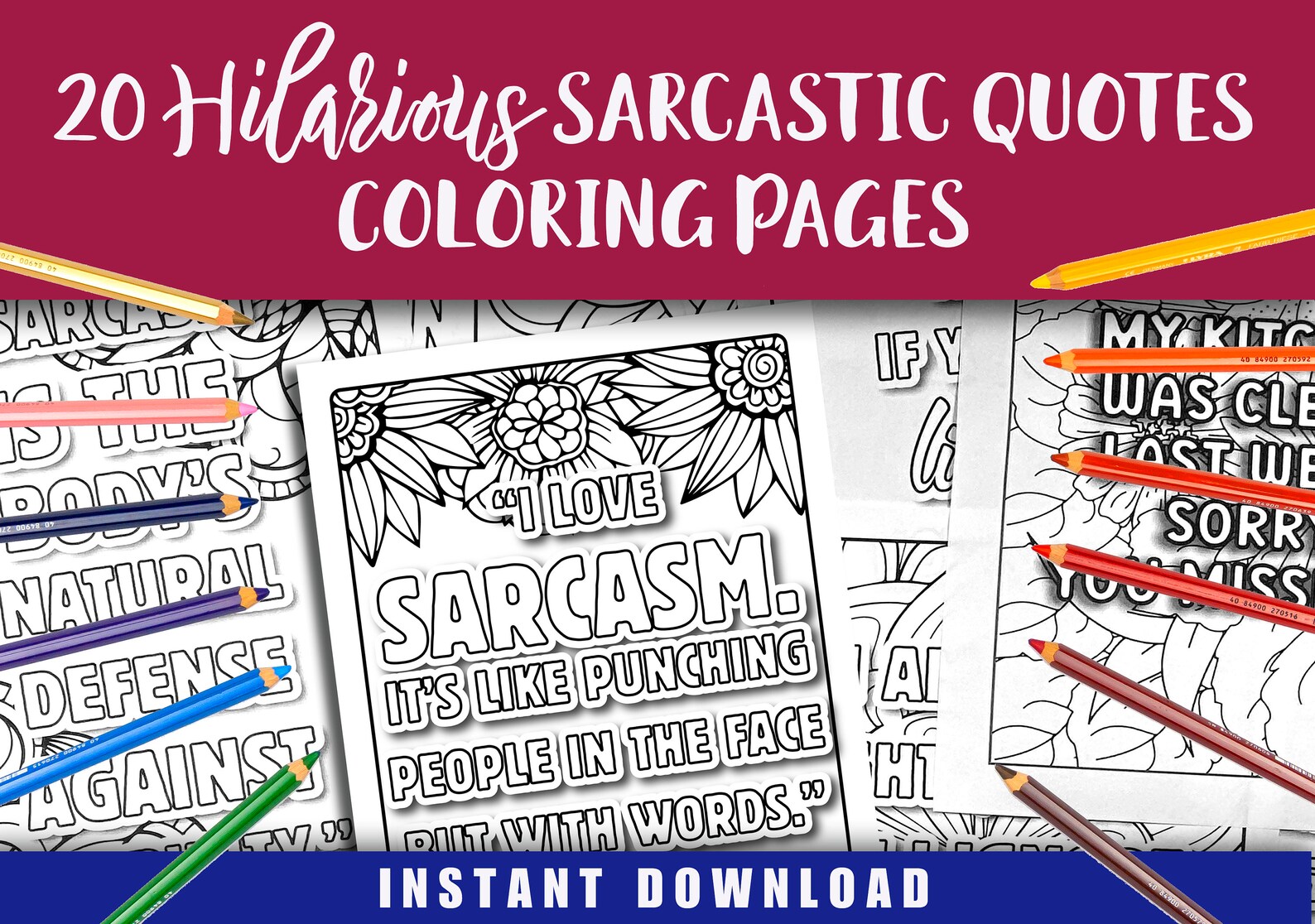 20 Hilarious Sarcastic Coloring Pages | Printable Adult Fun, Get 20 ...
