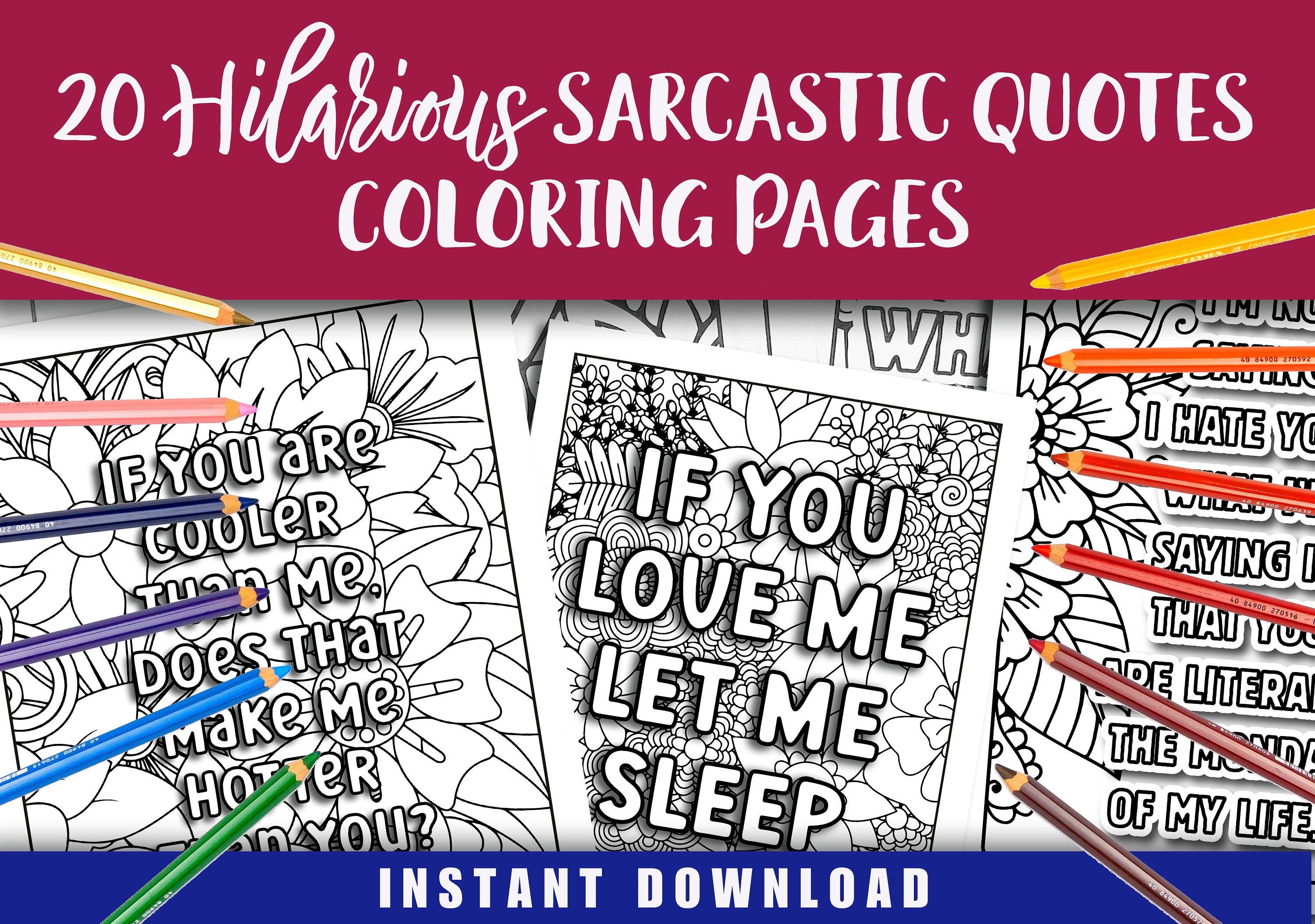 20 Hilarious Sarcastic Coloring Pages | Printable Adult Fun, Get 20 ...