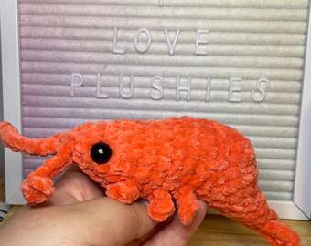 Blue Shrimp Plushie - Etsy