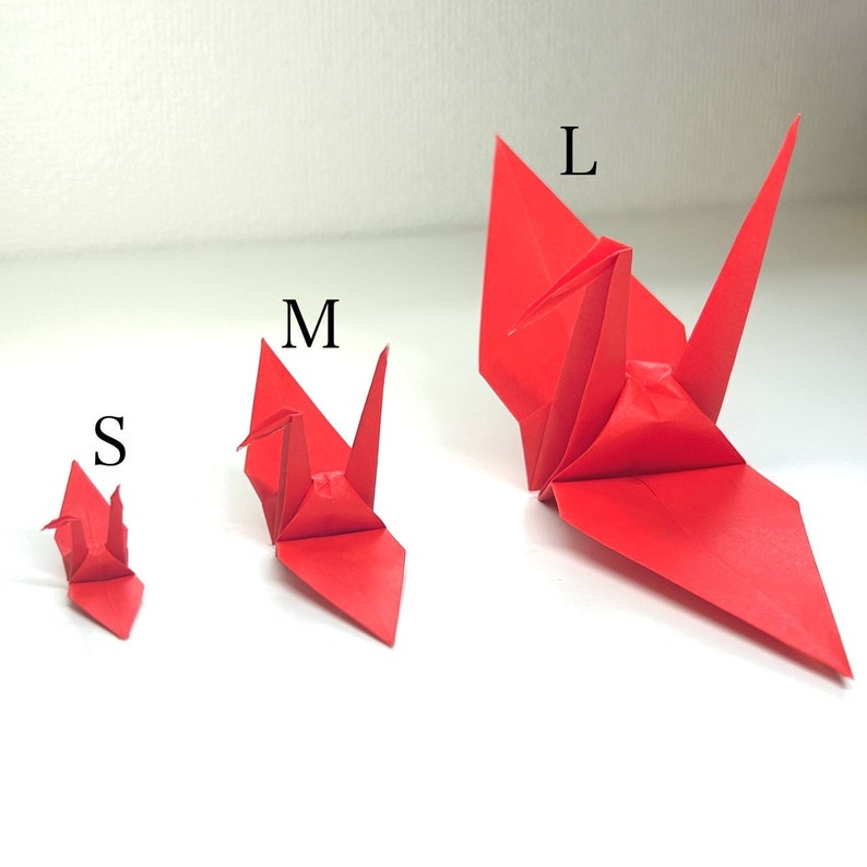 100 1.6,3,6 Origami Paper Cranes, Wedding Decoration Tsuru, 1 Event and ...